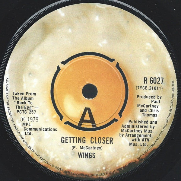 Buy Wings : Getting Closer / Baby's Request (7", Single) Online for a ...