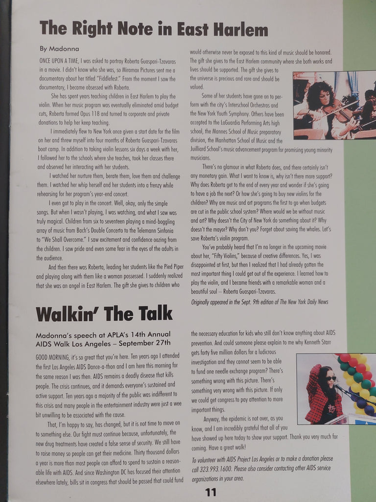 Madonna ICON ORIGINAL FAN CLUB MAGAZINE NUMBER 29 – River Soar Records