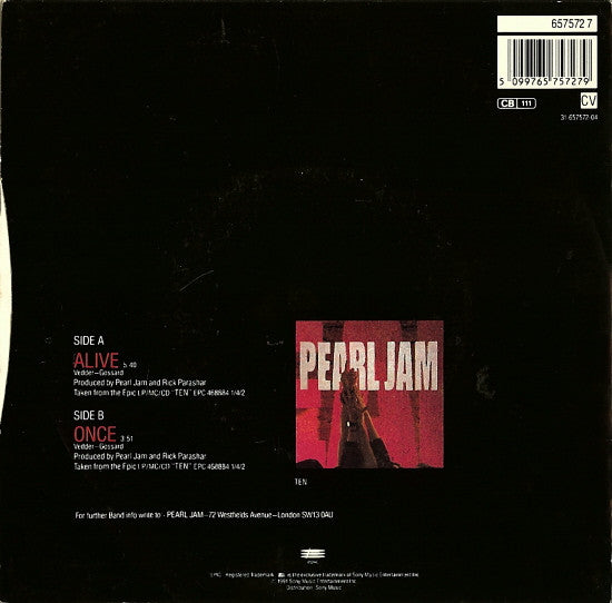Pearl Jam Ten Vinyl