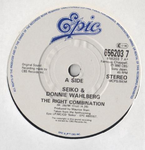 Buy Seiko Matsuda & Donnie Wahlberg : The Right Combination (7") Online ...