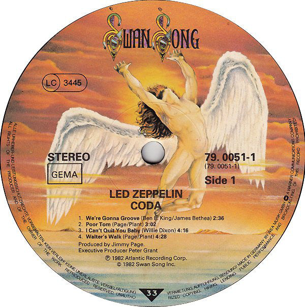 Led Zeppelin Coda Album Cover 4555